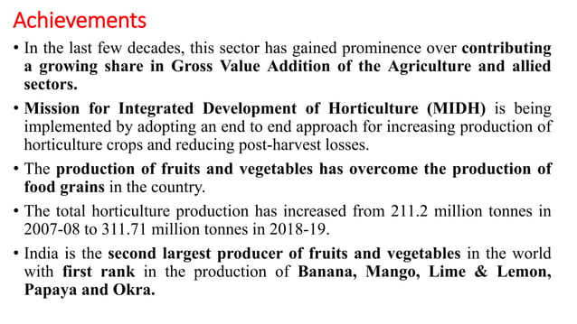 Diversification of agriculture production | PPTX