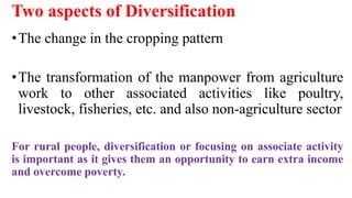 Diversification of agriculture production | PPTX