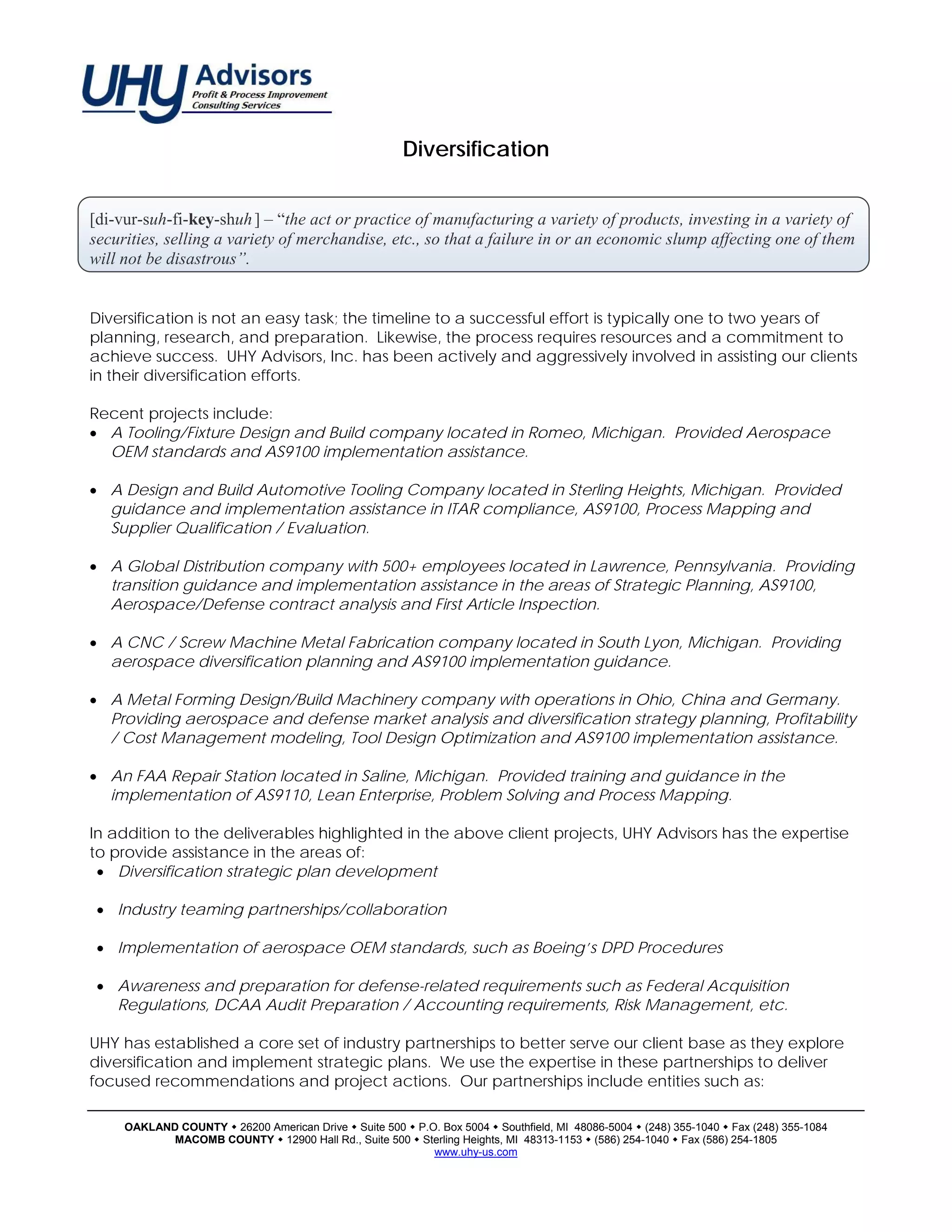 Diversification Strategies | PDF