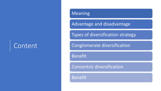 Diversification strategy ( megha and rakesh) | PPTX