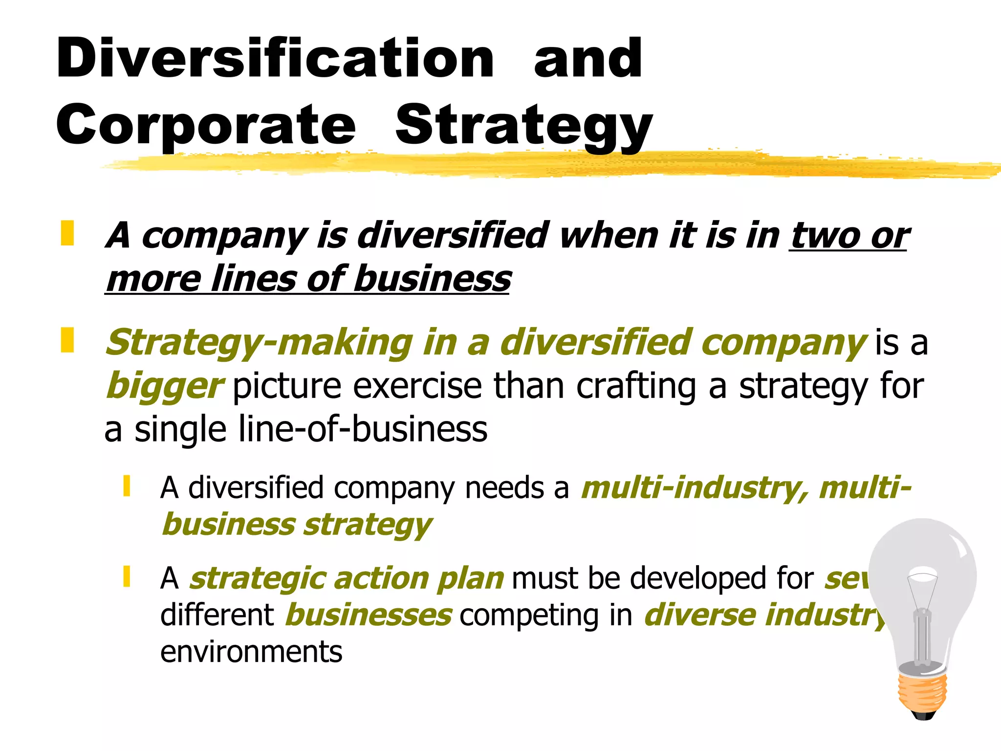 Diversification strategy presentation | PPT
