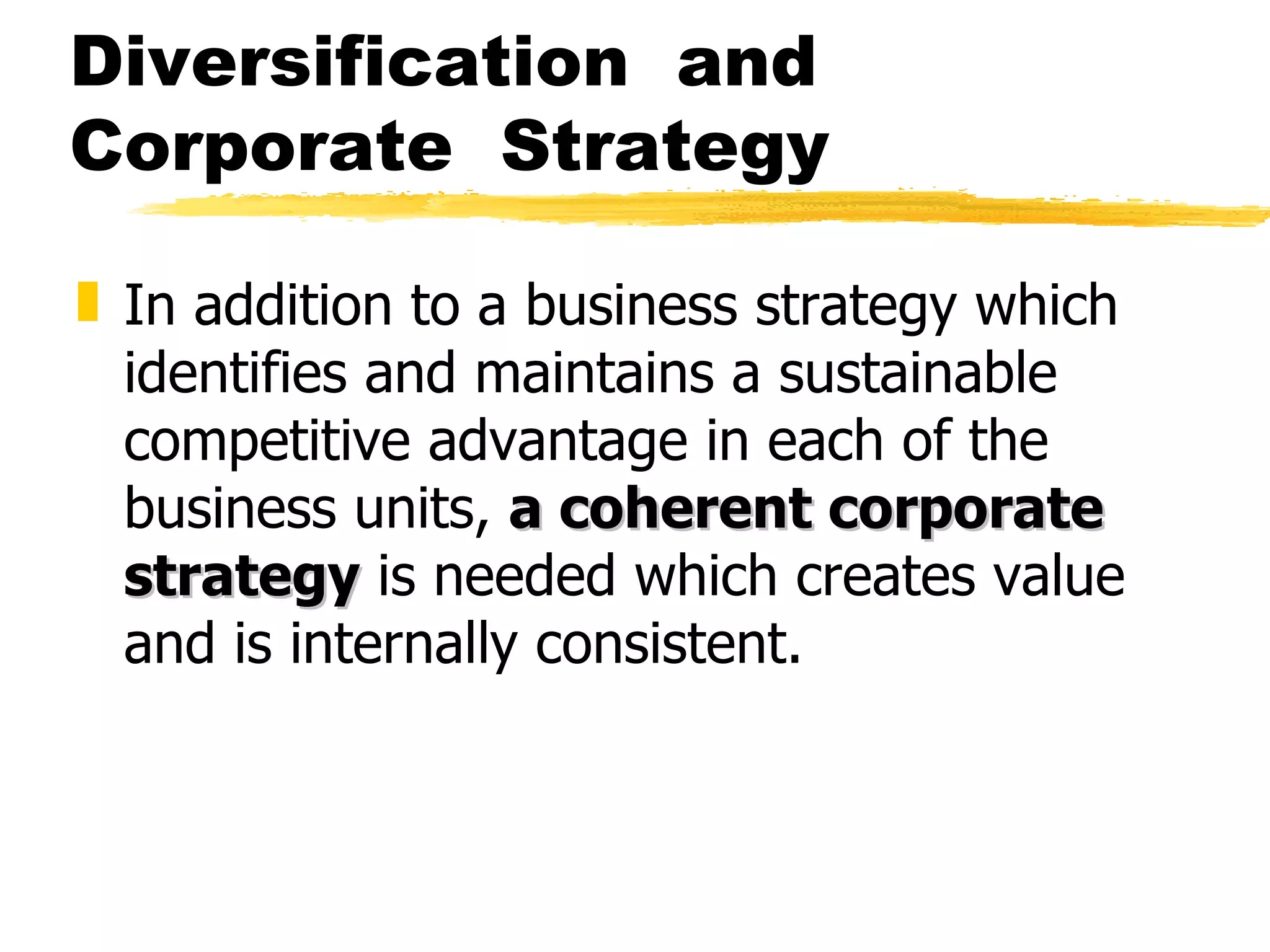 Diversification strategy presentation | PPT