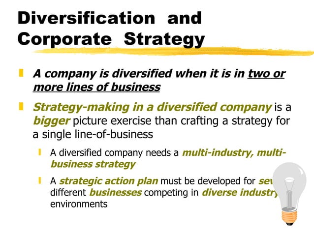 Diversification strategy presentation | PPT