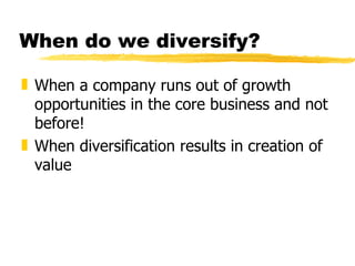 Diversification strategy presentation | PPT