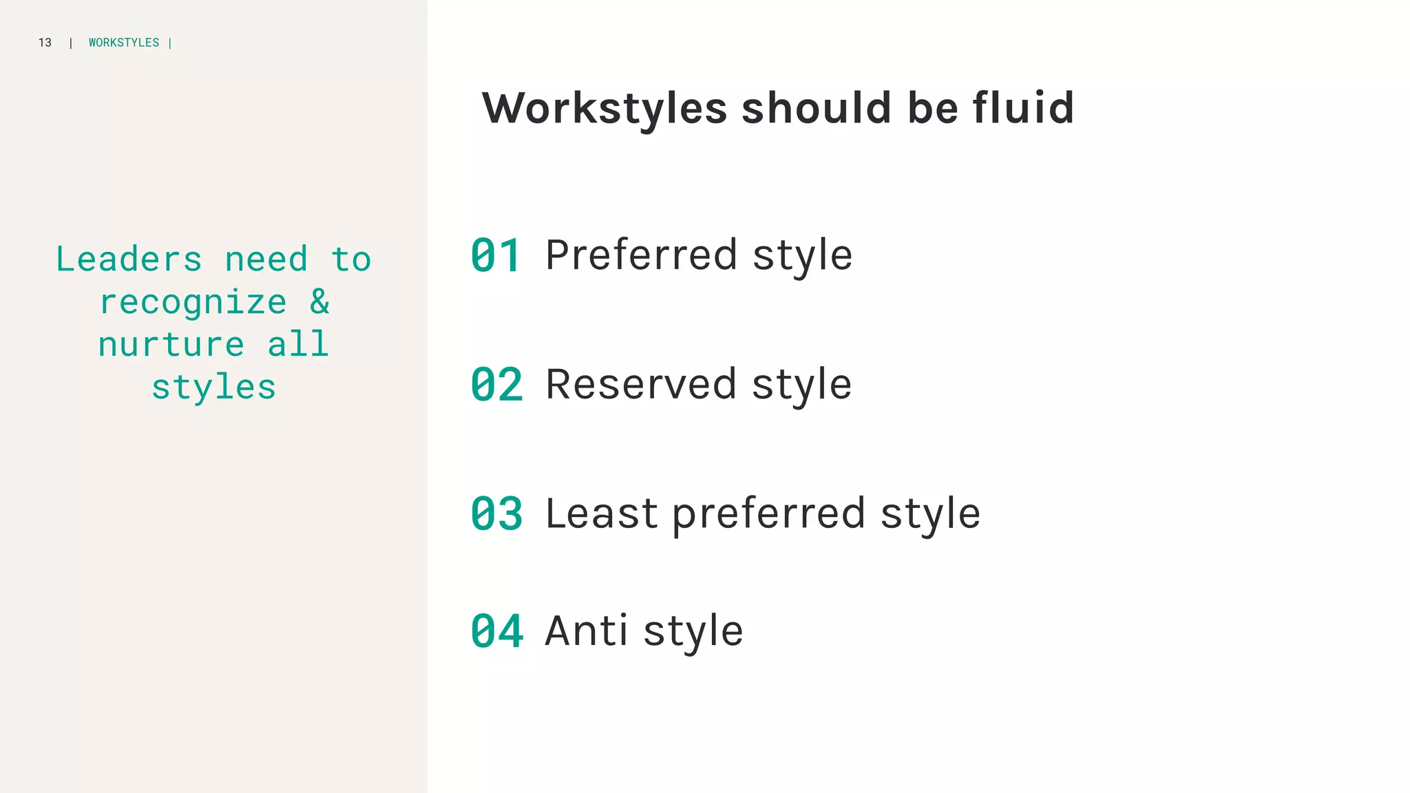 Diversified leadership thru work styles | PDF
