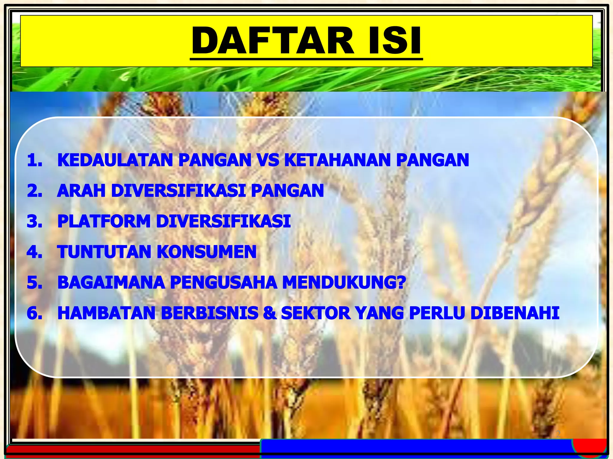 Dukungan Pengusaha bagi Diversifikasi Pangan Nasional | PDF