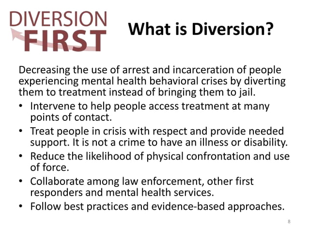 Diversion First: Progress-to-Date, and a Look to the Future: Fall 2016 ...