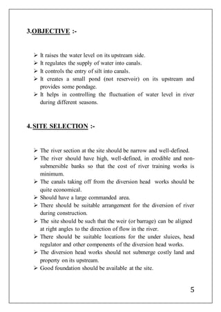 Diversion head work | DOCX