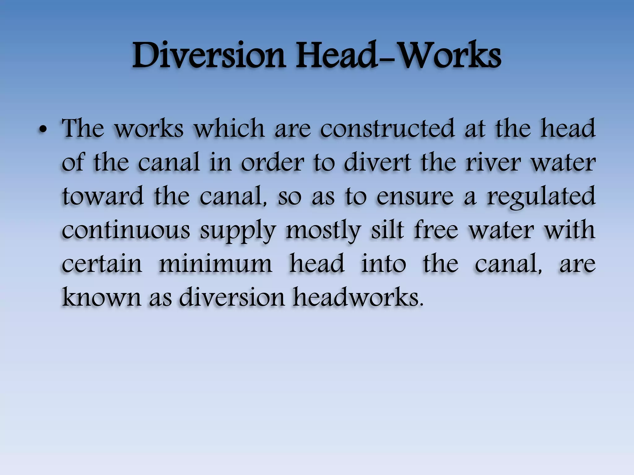 Diversion Headworks | PPTX