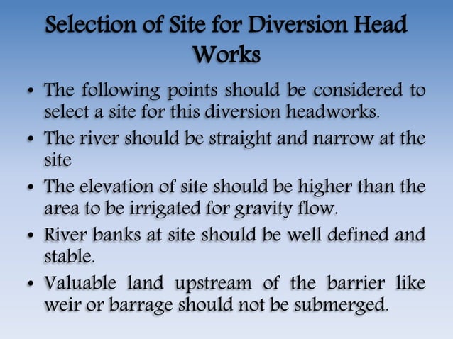 Diversion Headworks | PPTX | Canoeing and Kayaking | Extreme Sports