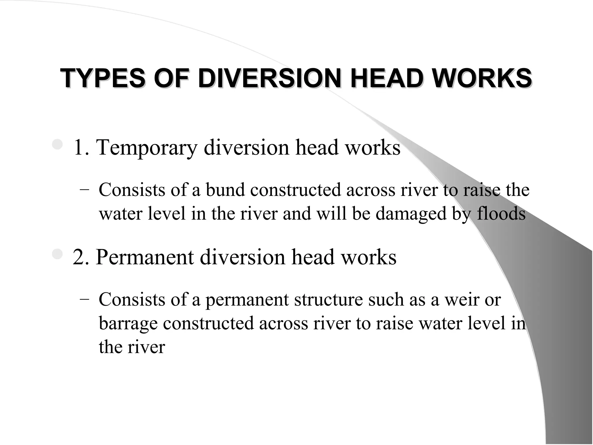 Diversion head works ajitha miss | PPT