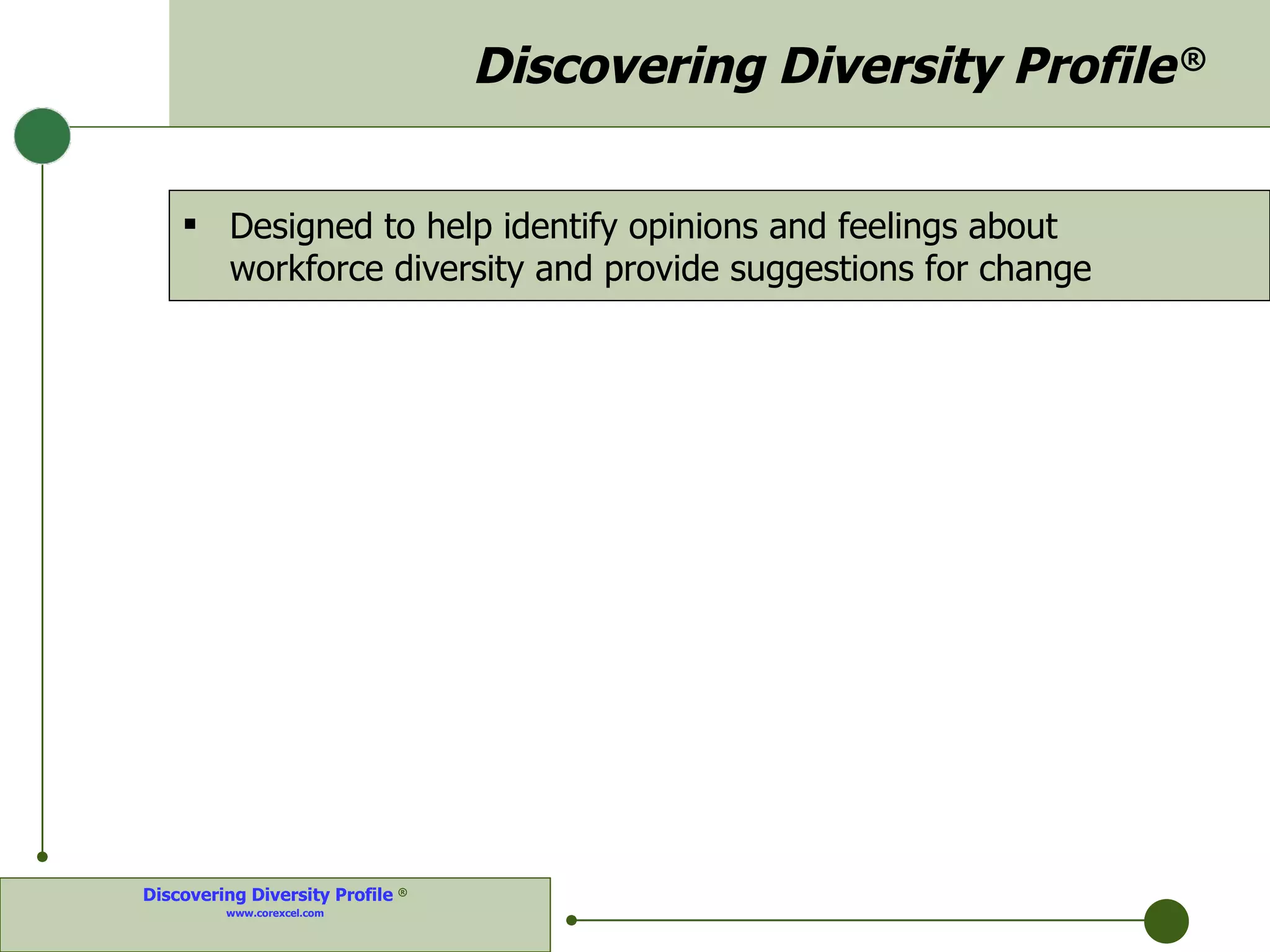 Diversity assessment-profile | PPT