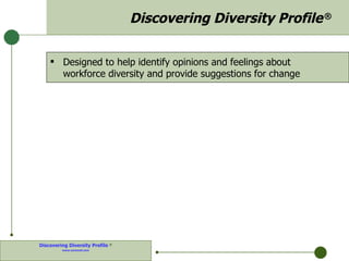 Diversity assessment-profile | PPT
