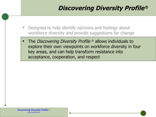Diversity assessment-profile | PPT