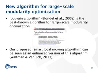 A new software tool for large-scale analysis of citation networks | PPT