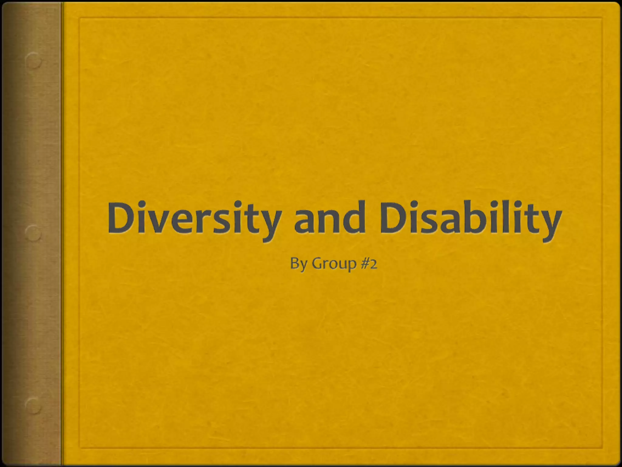 Diversity And Disability | PPT
