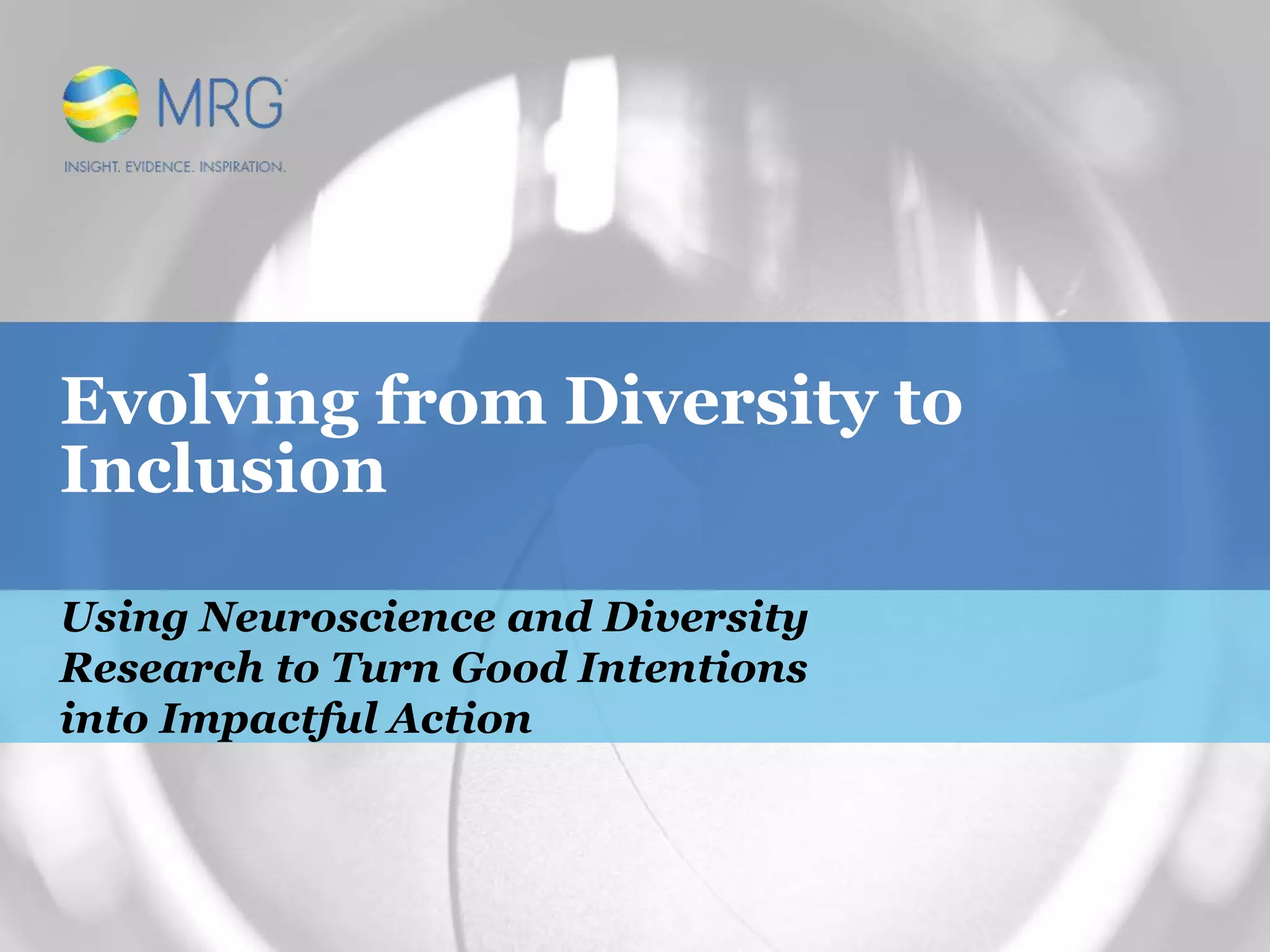 Evolving from Diversity to Inclusion | PPT