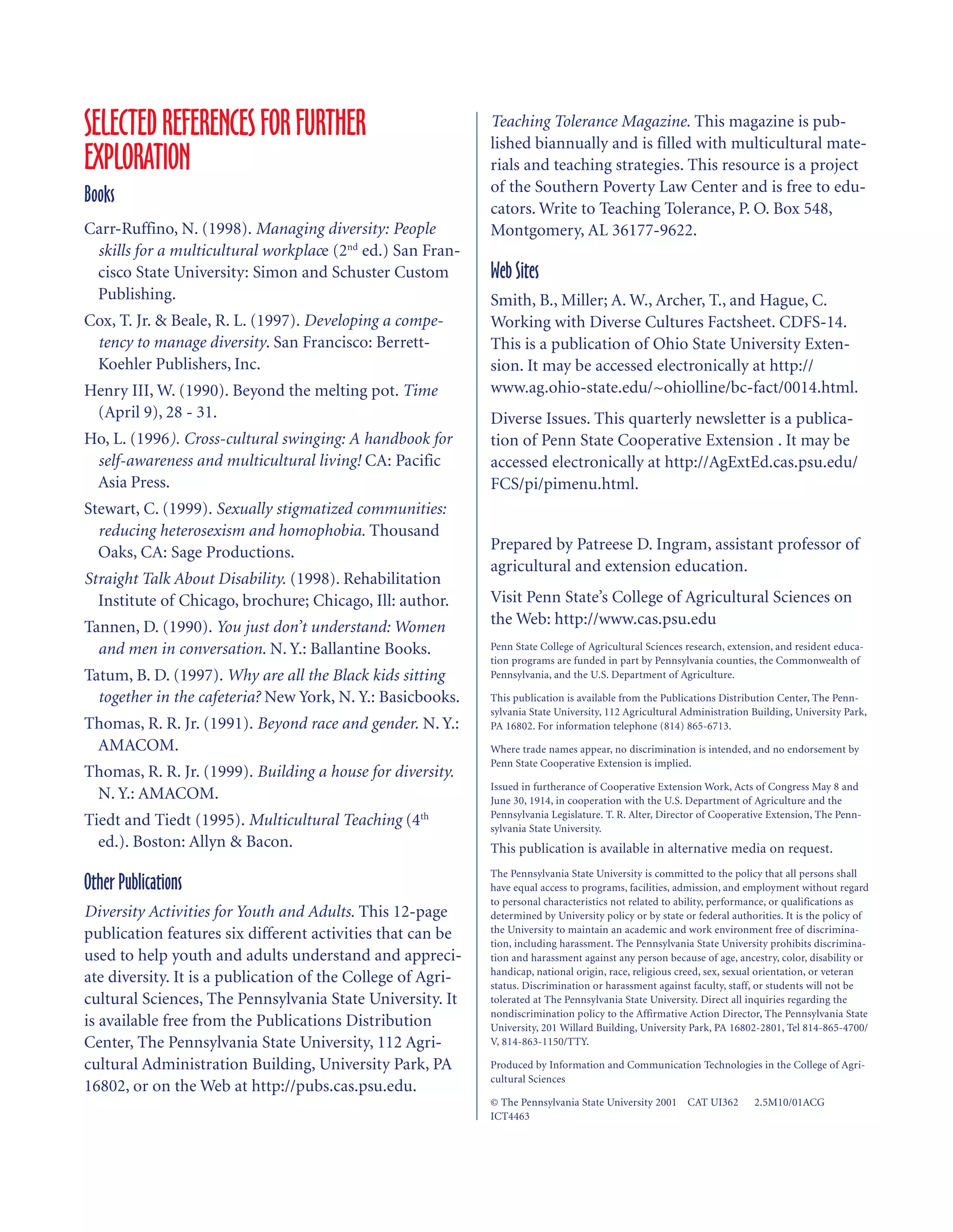 Diversity Awareness, An Overview By Penn State | PDF