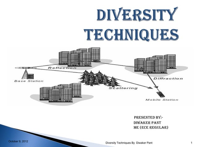 Diversity Techniques in mobile communications | PPT | Computer ...
