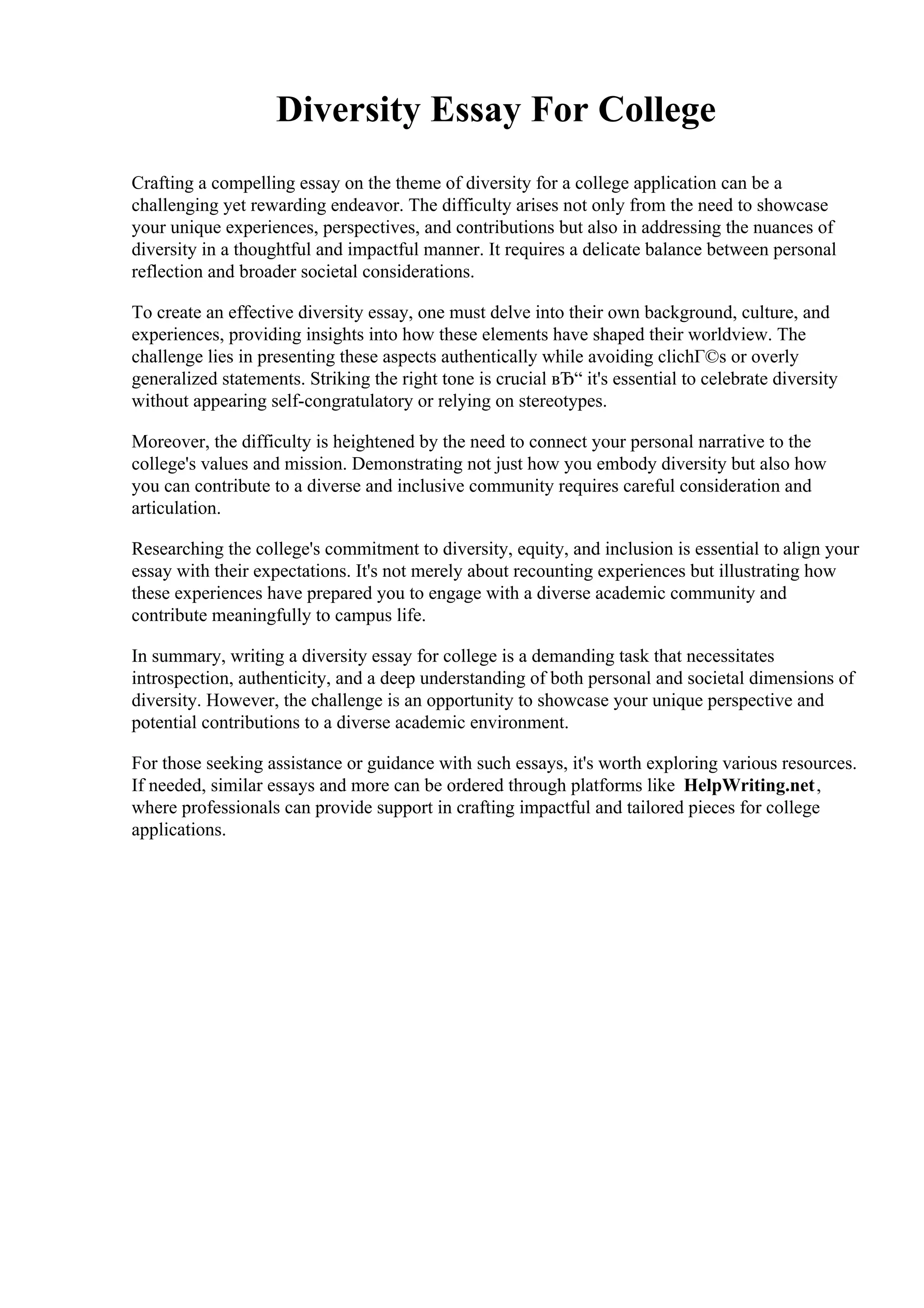 Diversity Essay For College.pdf