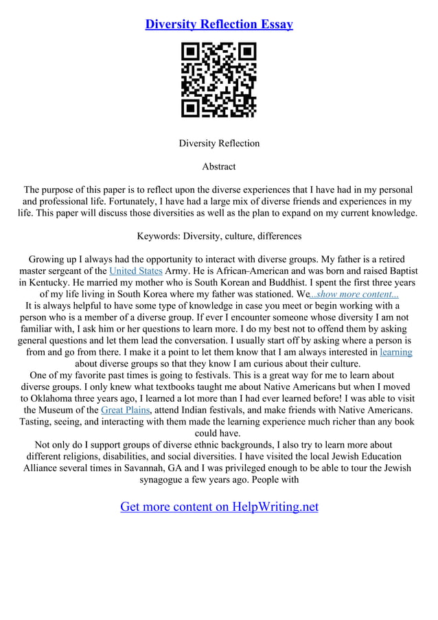 Diversity Essays | PDF