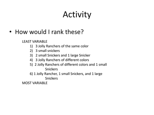 Diversity Exercise- Candy | PPT