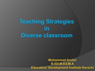 Diversity in classroom | PPTX