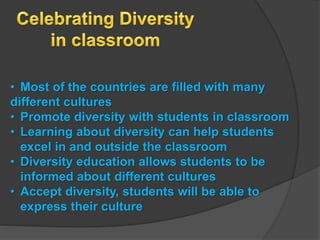 Diversity in classroom | PPTX