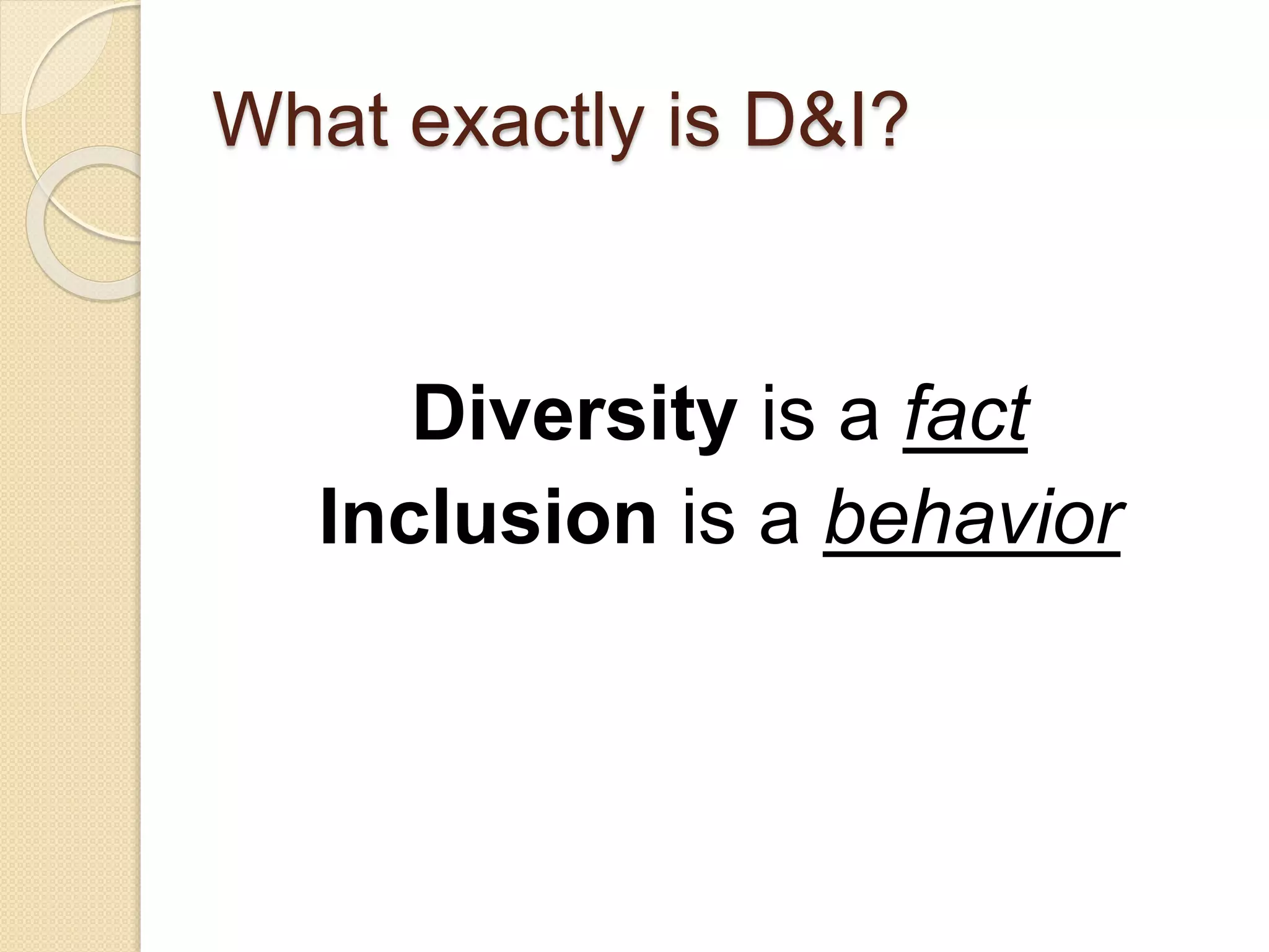 Diversity & Inclusion in the Workplace | PPTX
