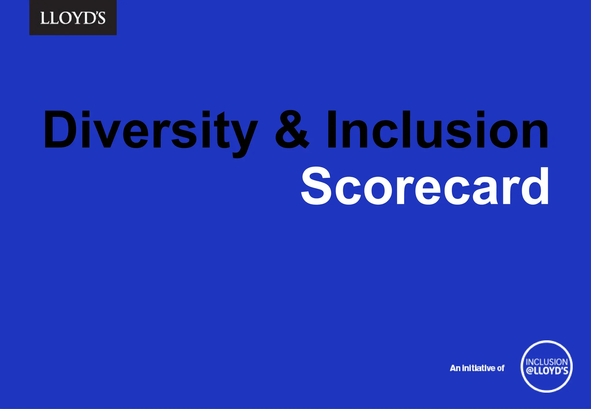 Diversity & Inclusion scorecard presentation | PPT
