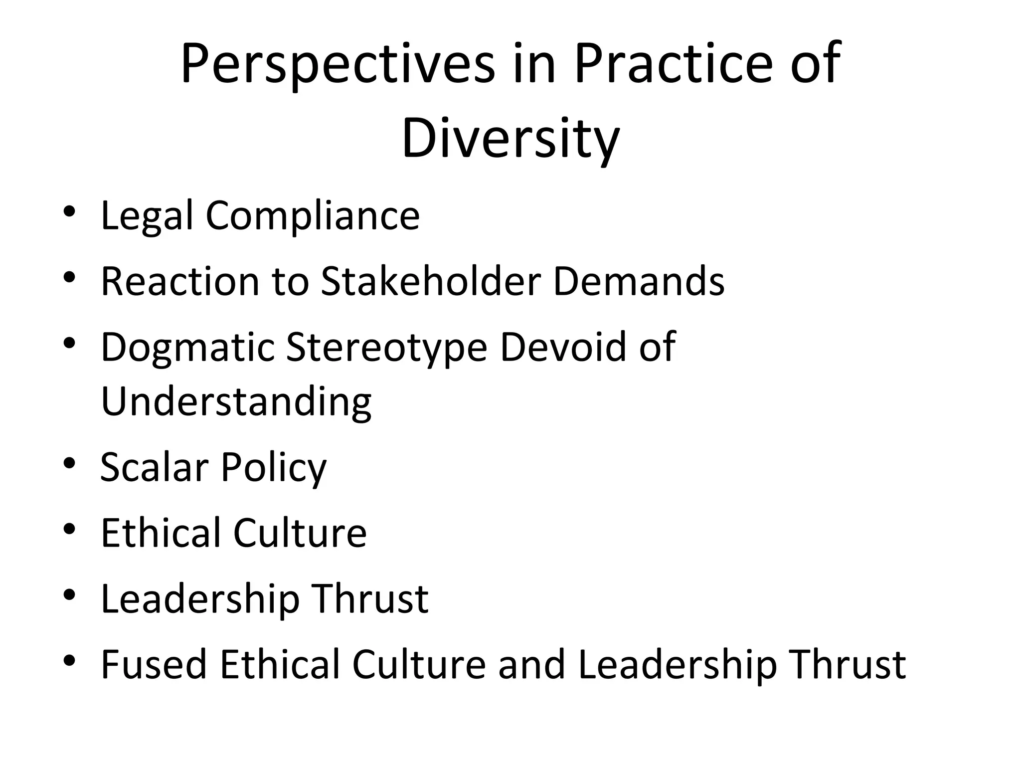 Diversity, Inclusiveness and Leadership | PPT
