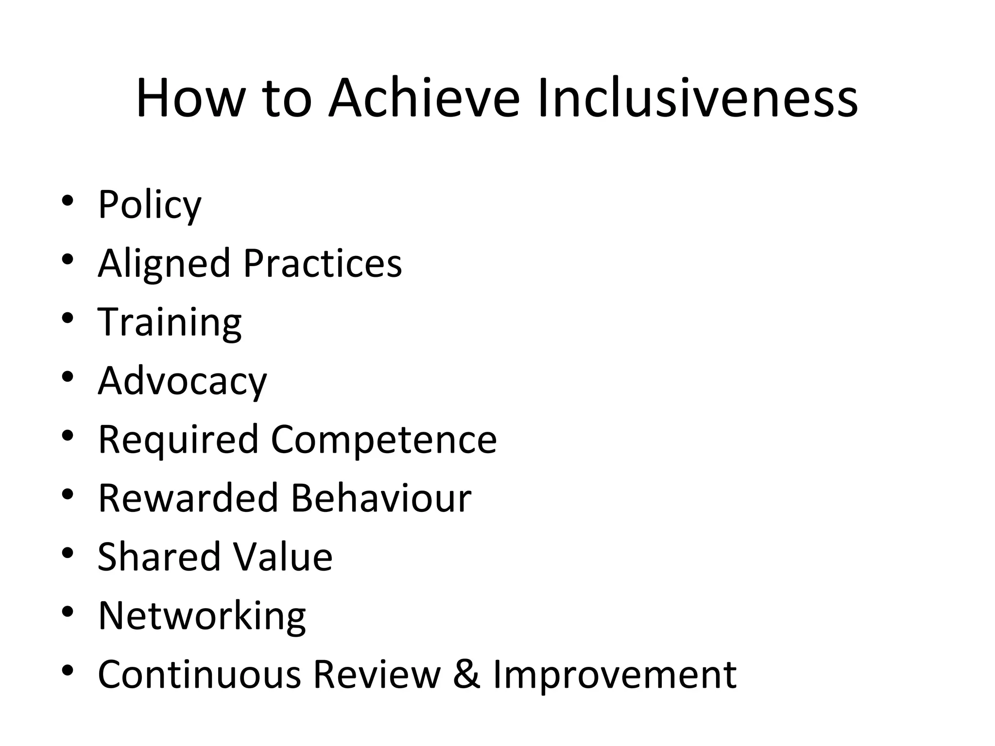 Diversity, Inclusiveness and Leadership | PPT