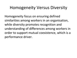 Diversity, Inclusiveness and Leadership | PPT
