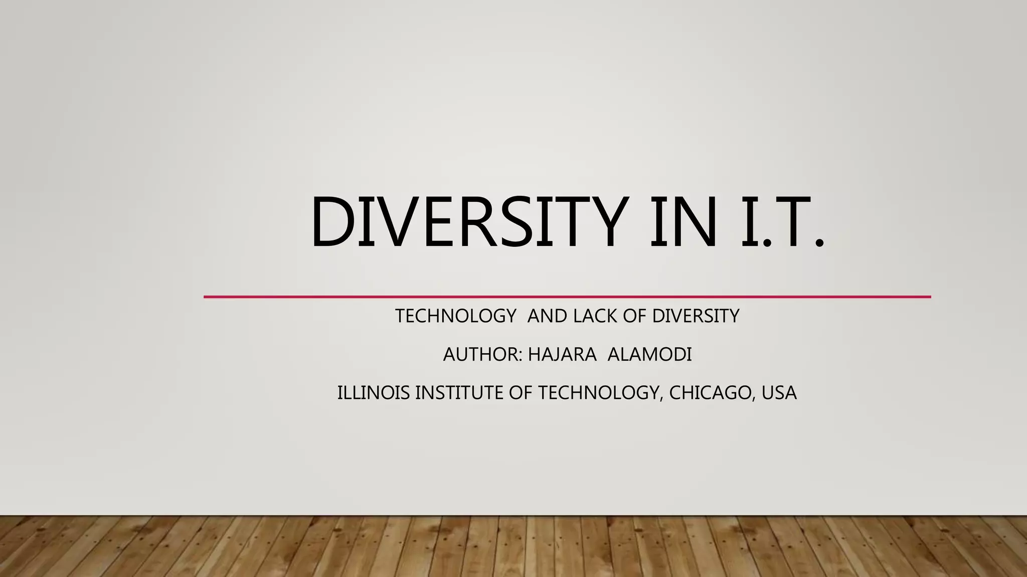Diversity in Technology | PPTX