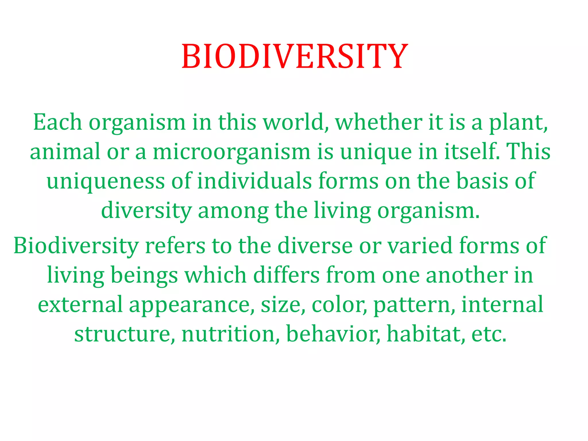 Diversity in living organisms | PPT