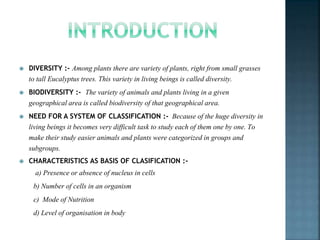 Diversity in living organisms | PPTX