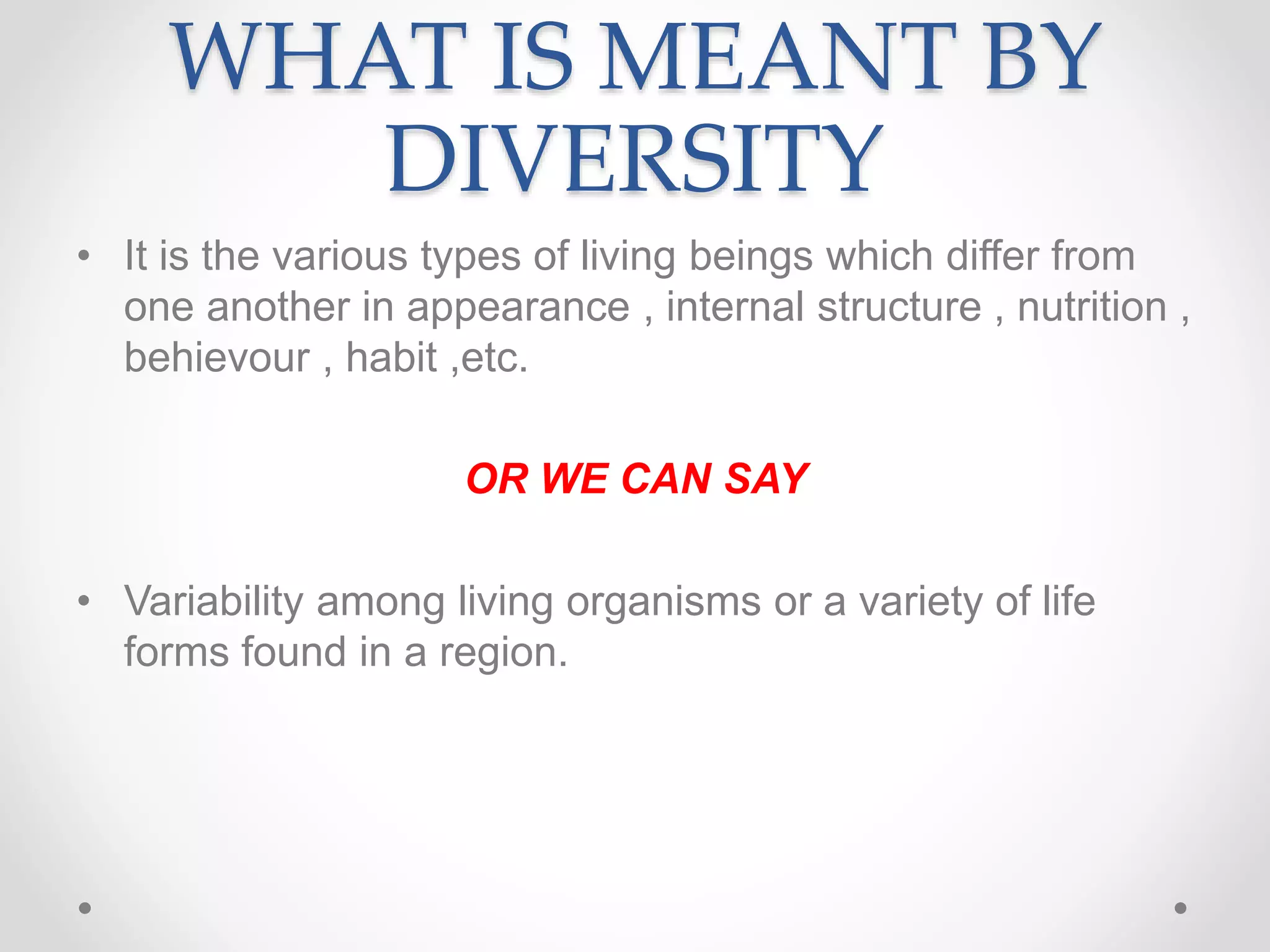 Diversity in living organisms | PPTX