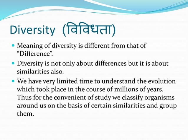 Diversity in organisms | PPT