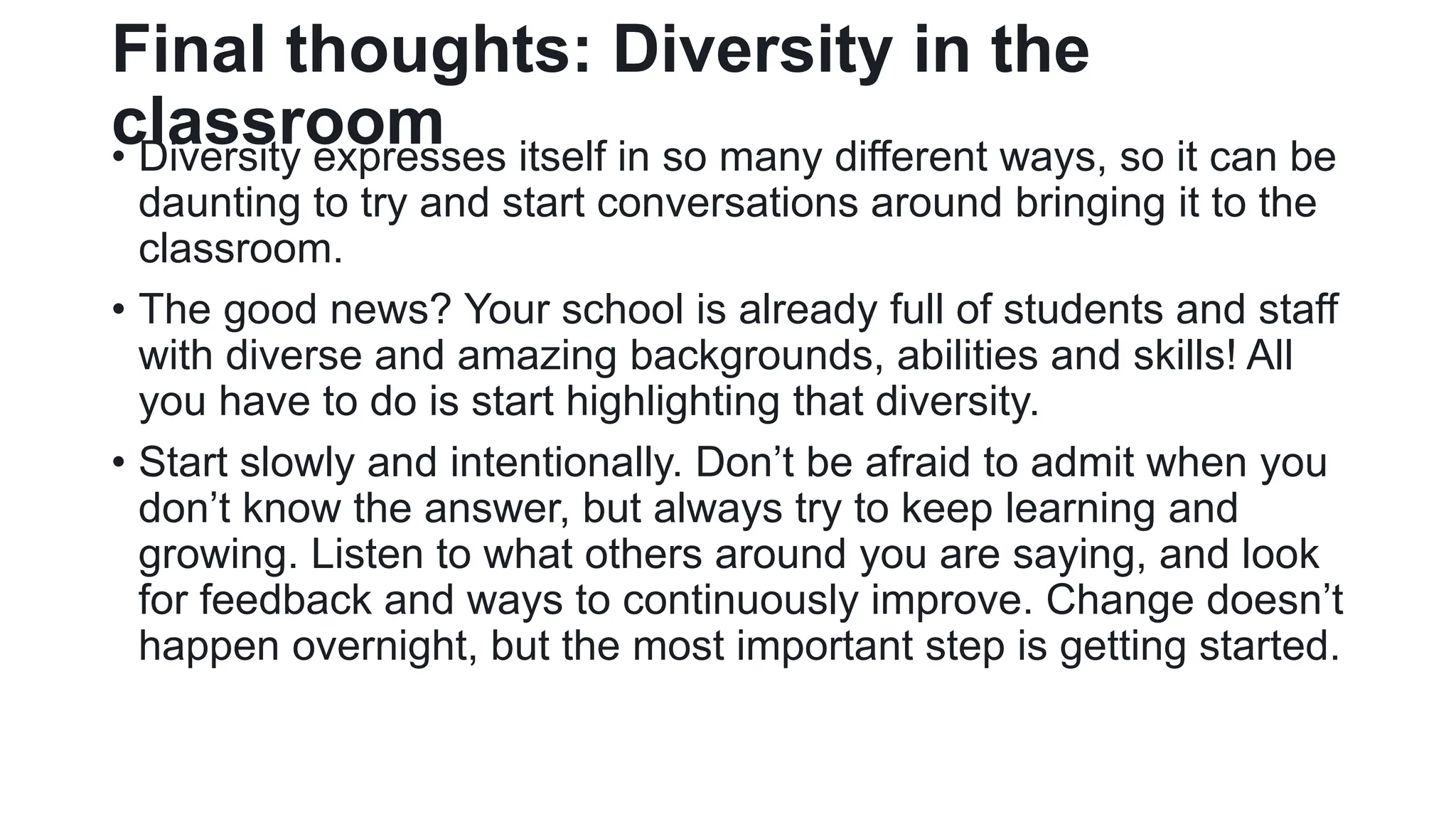 DIVERSITY IN THE CLASSROOM.pptx presents | PPTX