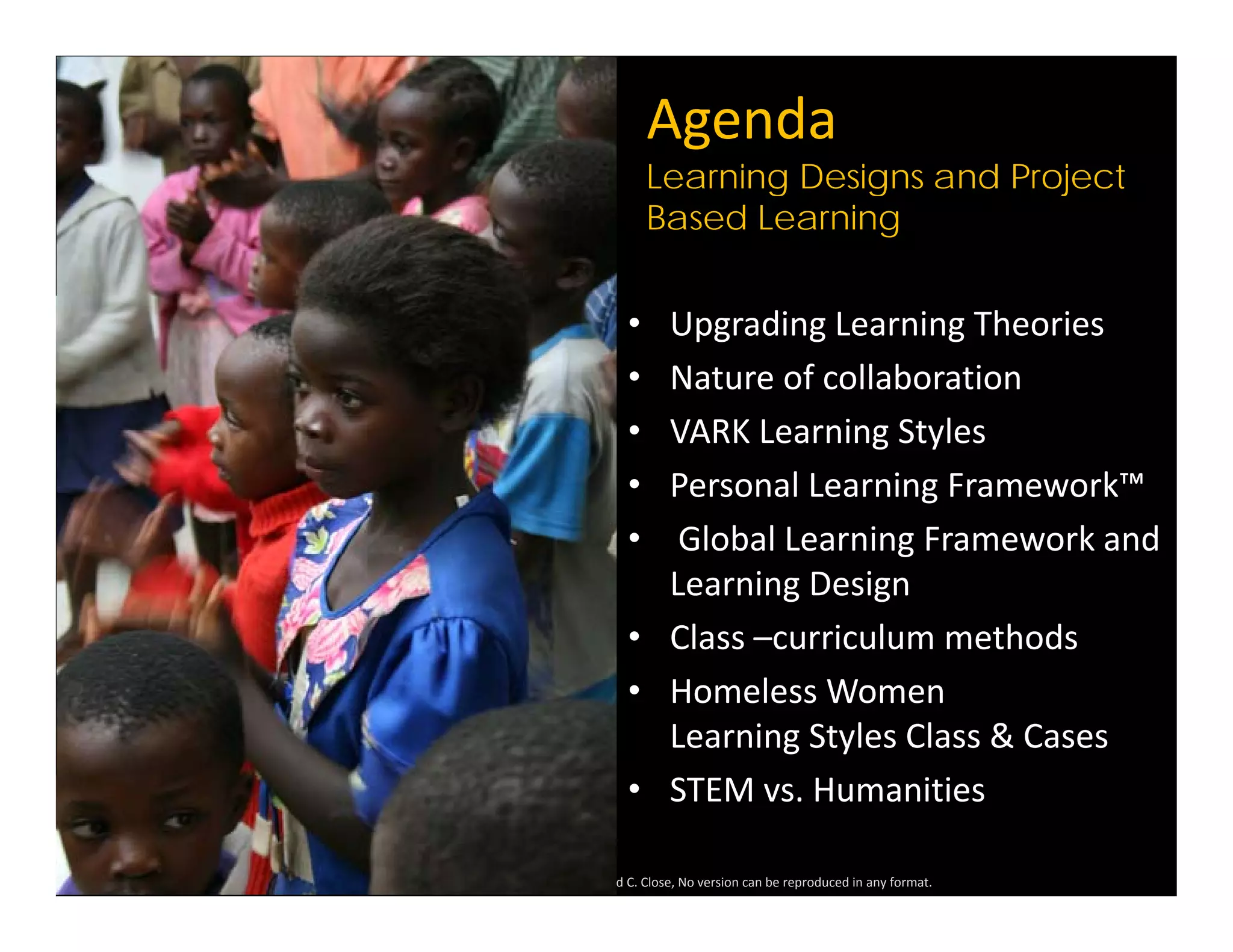 Diversity, learning styles and project based learning upgrading classroom methods for a global ...