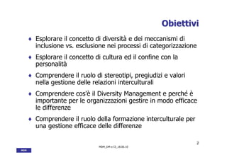 Diversity Management E Competenze Interculturali | PPT