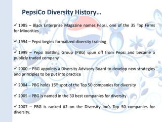 Diversity Management in Pepsi Co | PDF