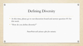 Define Diversity PowerPoint | PPTX | Education