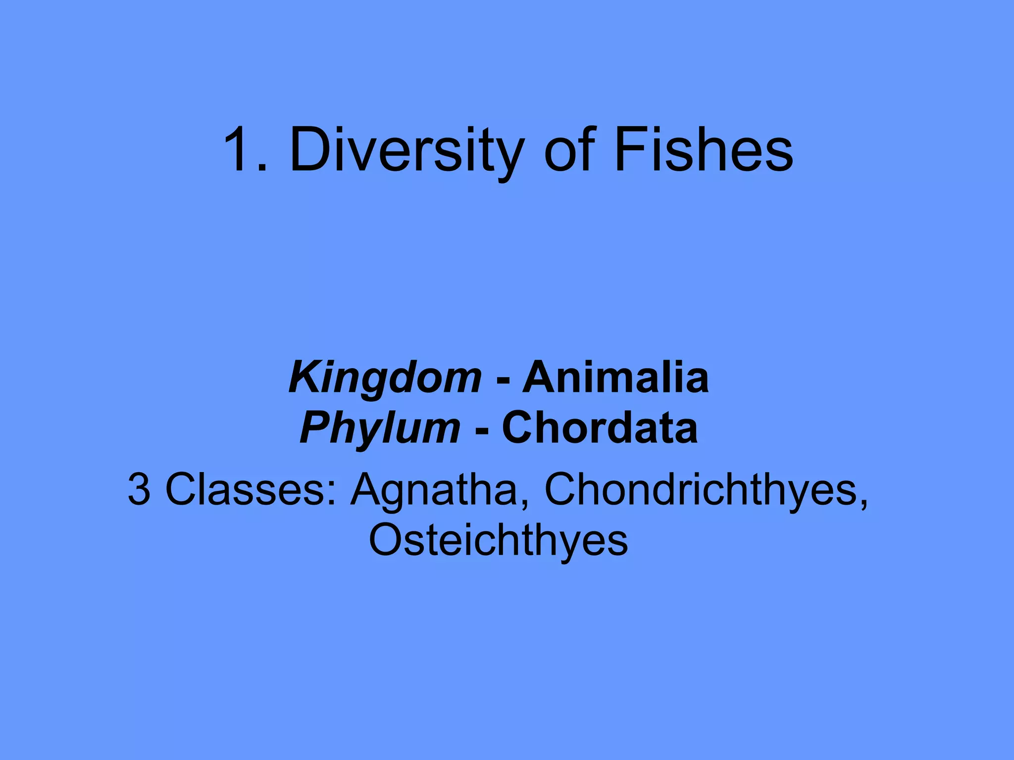 Diversity Of Fishes | PPT