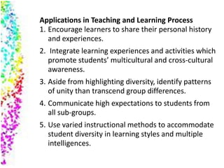 Diversity of learners | PPTX