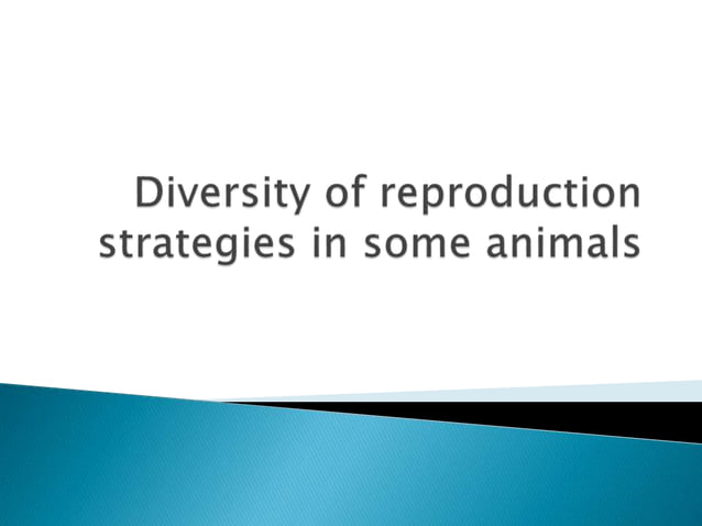 Diversity of reproduction strategies in some animals | PPT