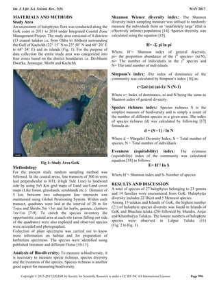 Diversity of Halophytes in Gulf of Kachchh, Gujarat | PDF
