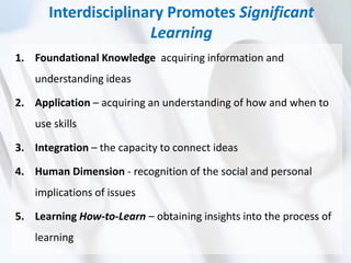 Diversity presentation on interdisciplinary education | PPTX