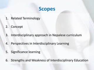 Diversity presentation on interdisciplinary education | PPTX