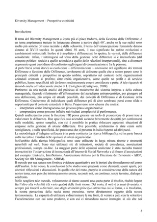 Diversity: Prospettive (2009) | PDF
